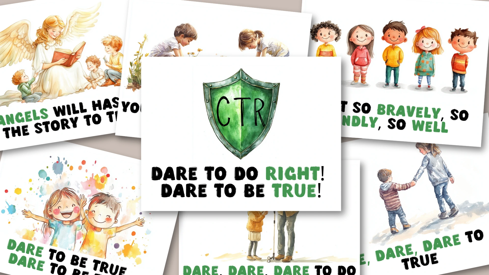 "Dare to Do Right" Primary Music Flip Chart - Other Than A Mom