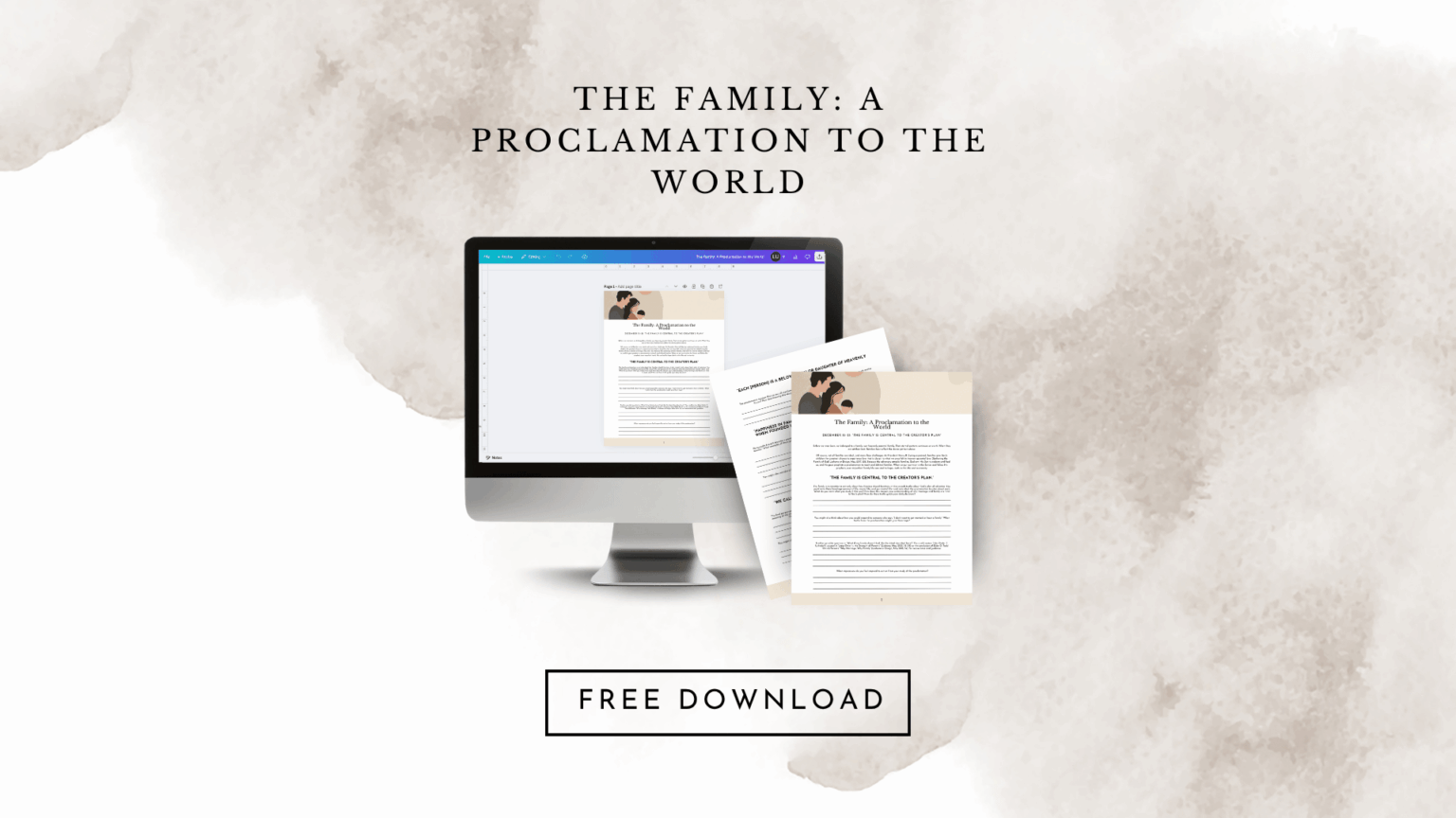 The Family: A Proclamation to the World LDS Come Follow Me Lesson Help ...
