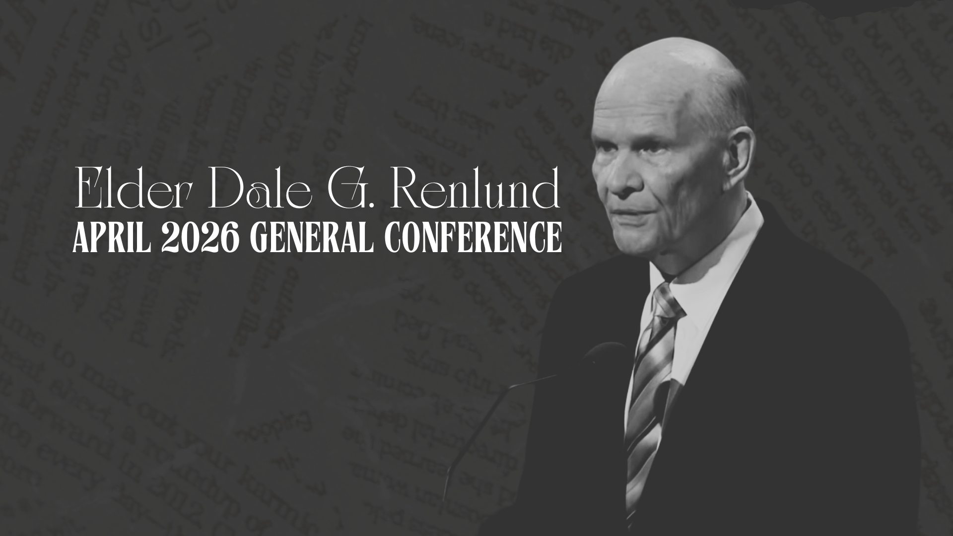 Elder Dale G. Renlund "Because of Jesus Christ" - April 2026 General ...