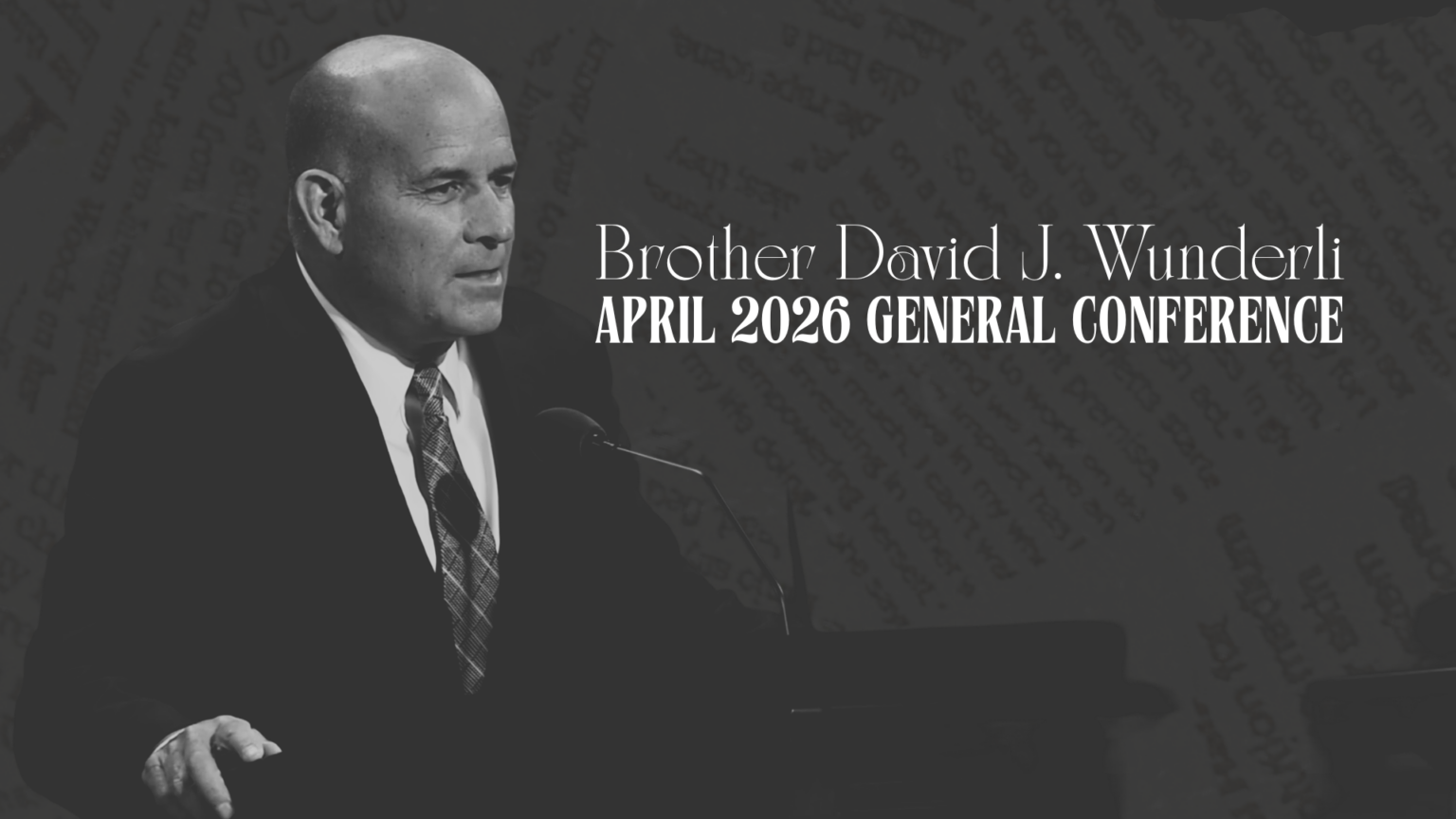 Brother David J. Wunderli "Jesus Christ Is Not Our Burden; He Is Our ...