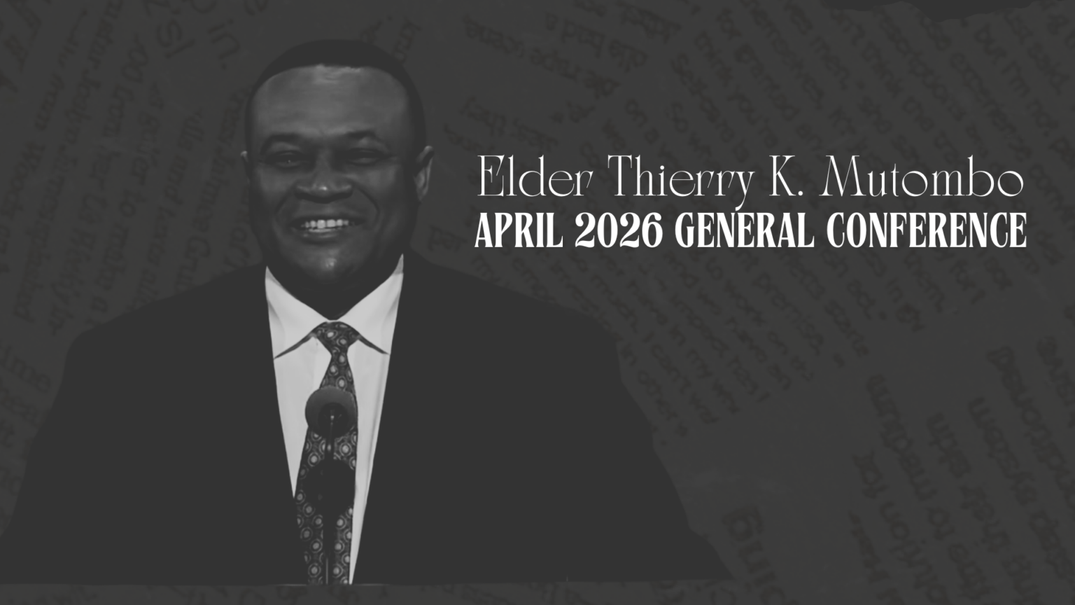 Elder Thierry K. Mutombo "The Joy of a Covenant Relationship with God ...