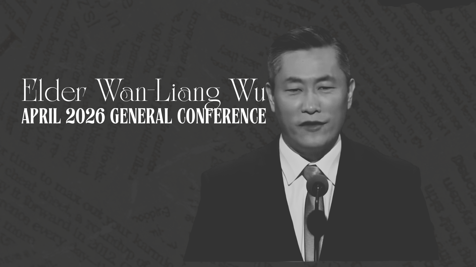 Elder Wan-Liang Wu “I Will Give Away All My Sins to Know Thee” - April ...